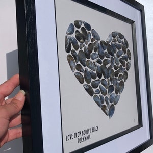 Booley Beach Cornwall Heart Mussel Shell Picture - Etsy