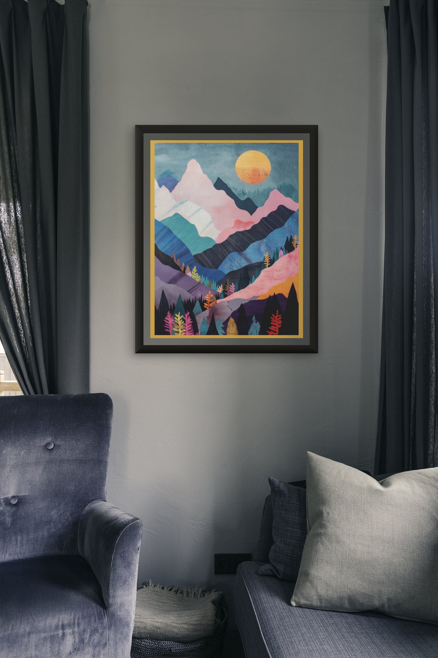 Pastel Colors Print Whimsical Mary Blair Style Art Soft Palette Art ...