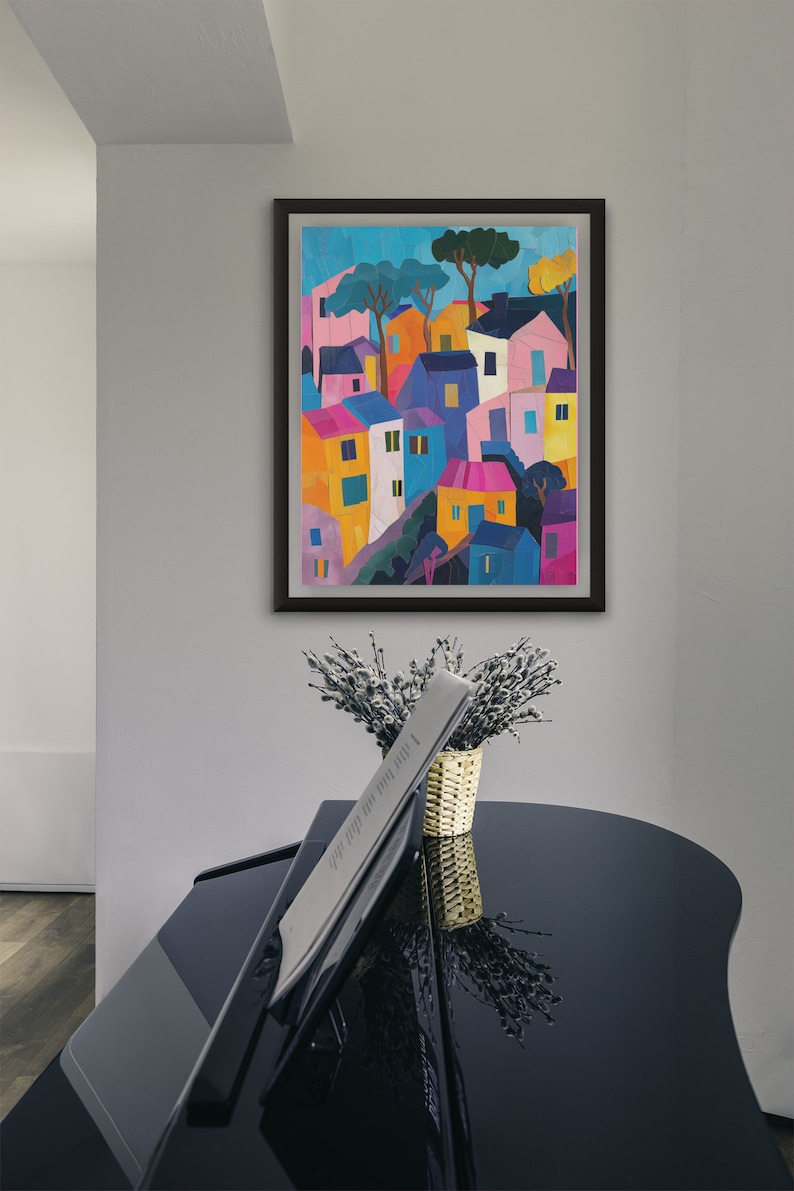 Matisse Style French Homes Print: Colorful Abstract Art (digital ...