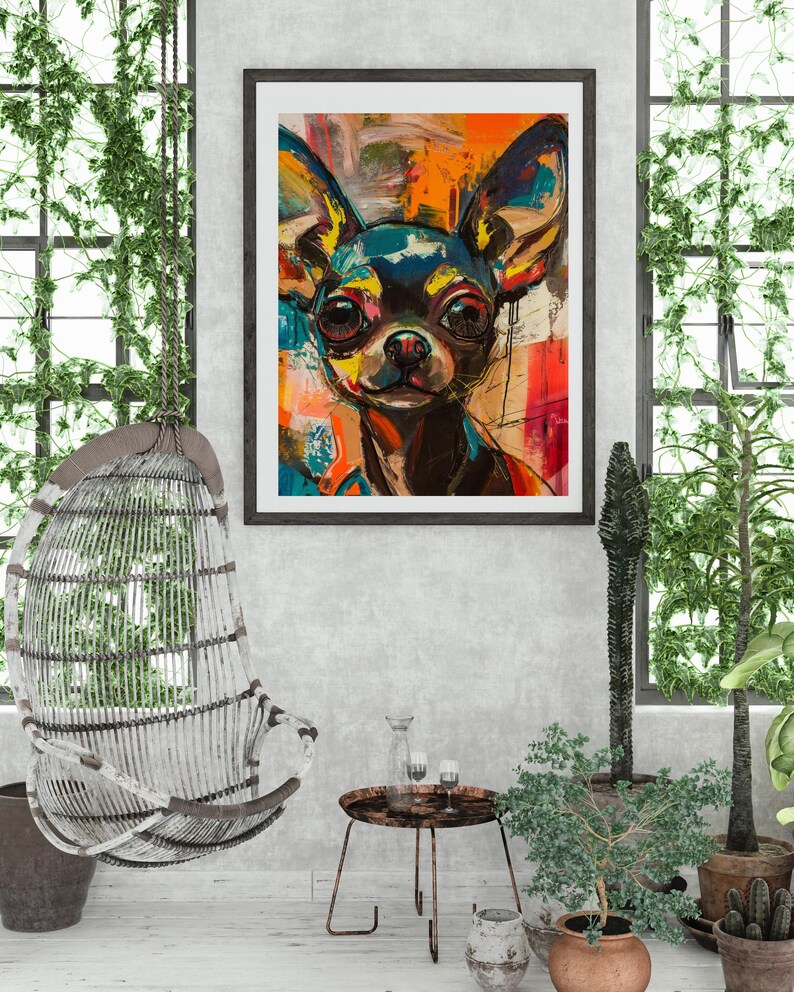 Chihuahua Graffiti Wall Art - Pop-art Dog Art - Whimsical Chihuahua ...