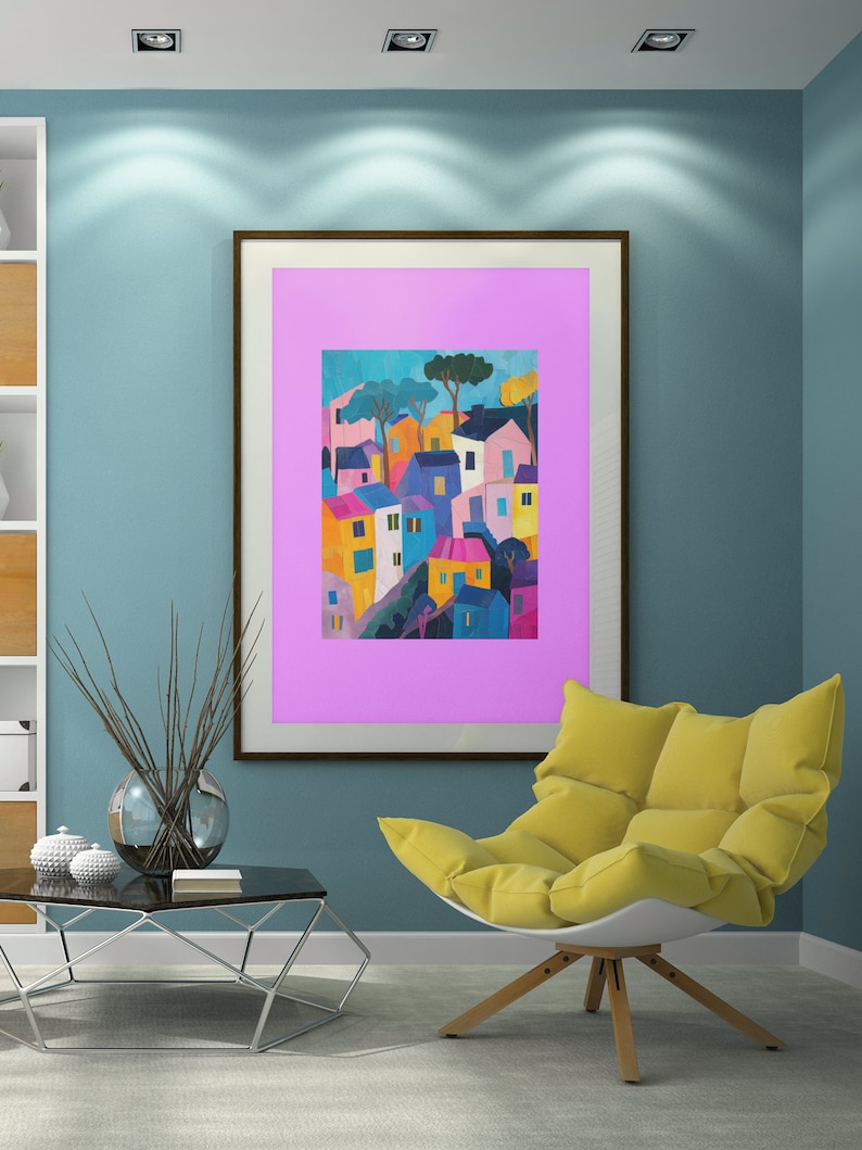 Matisse Style French Homes Print: Colorful Abstract Art (digital ...