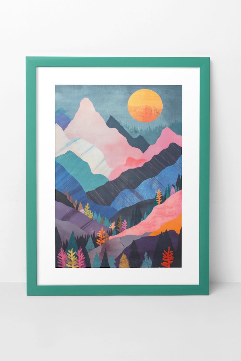 Pastel Colors Print Whimsical Mary Blair Style Art Soft Palette Art ...