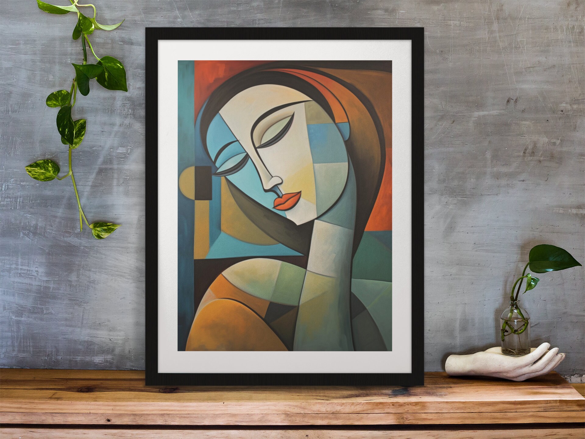 Picasso Inspired Art - Tranquil Female Print - Ethereal Femme Art ...