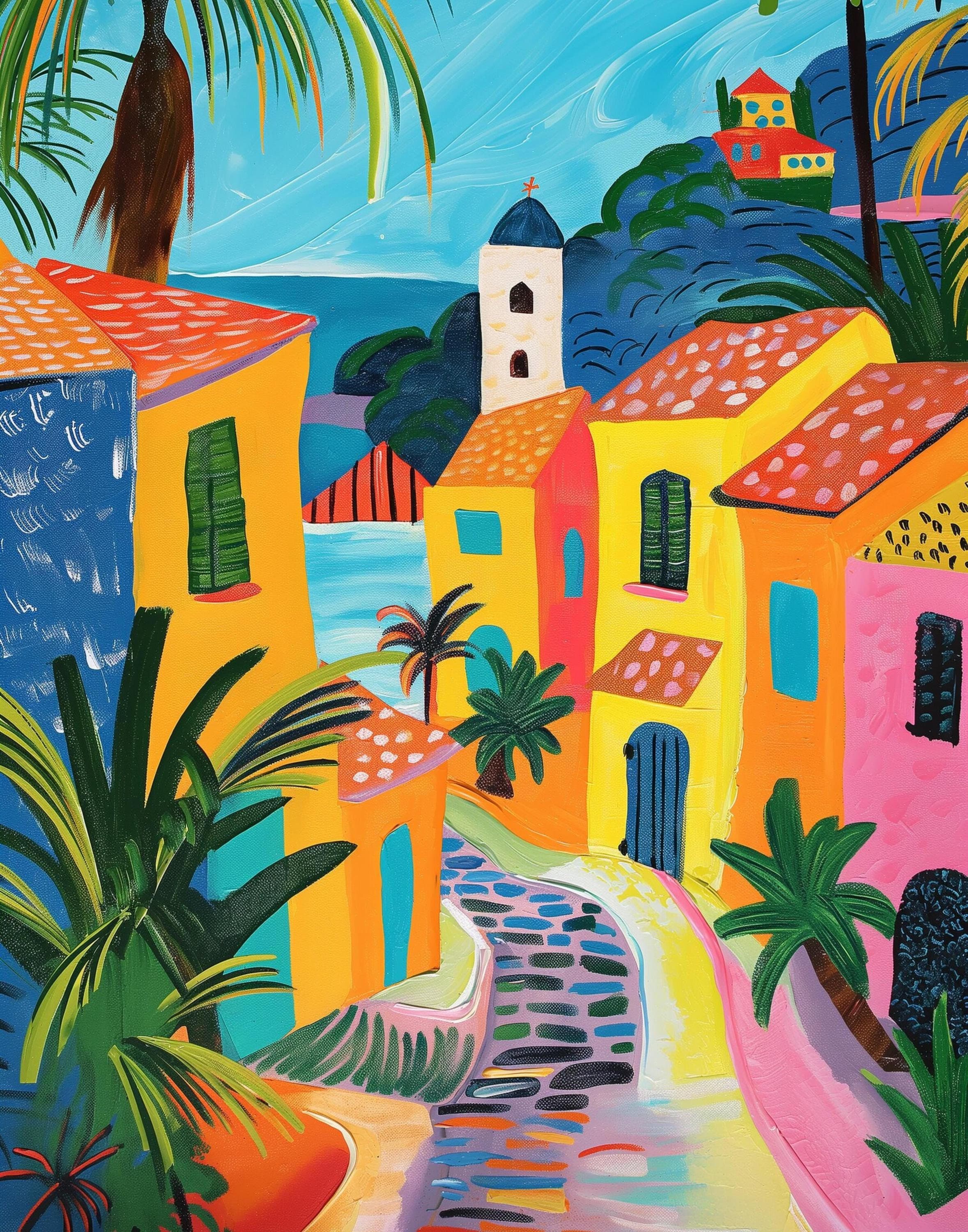 Abstract French Homes - a La Matisse Art - Chez Matisse Print - French ...