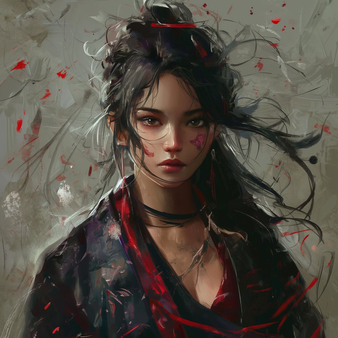Ethereal Geisha Art Print: Retro Asian Woman (digital Download) - Etsy