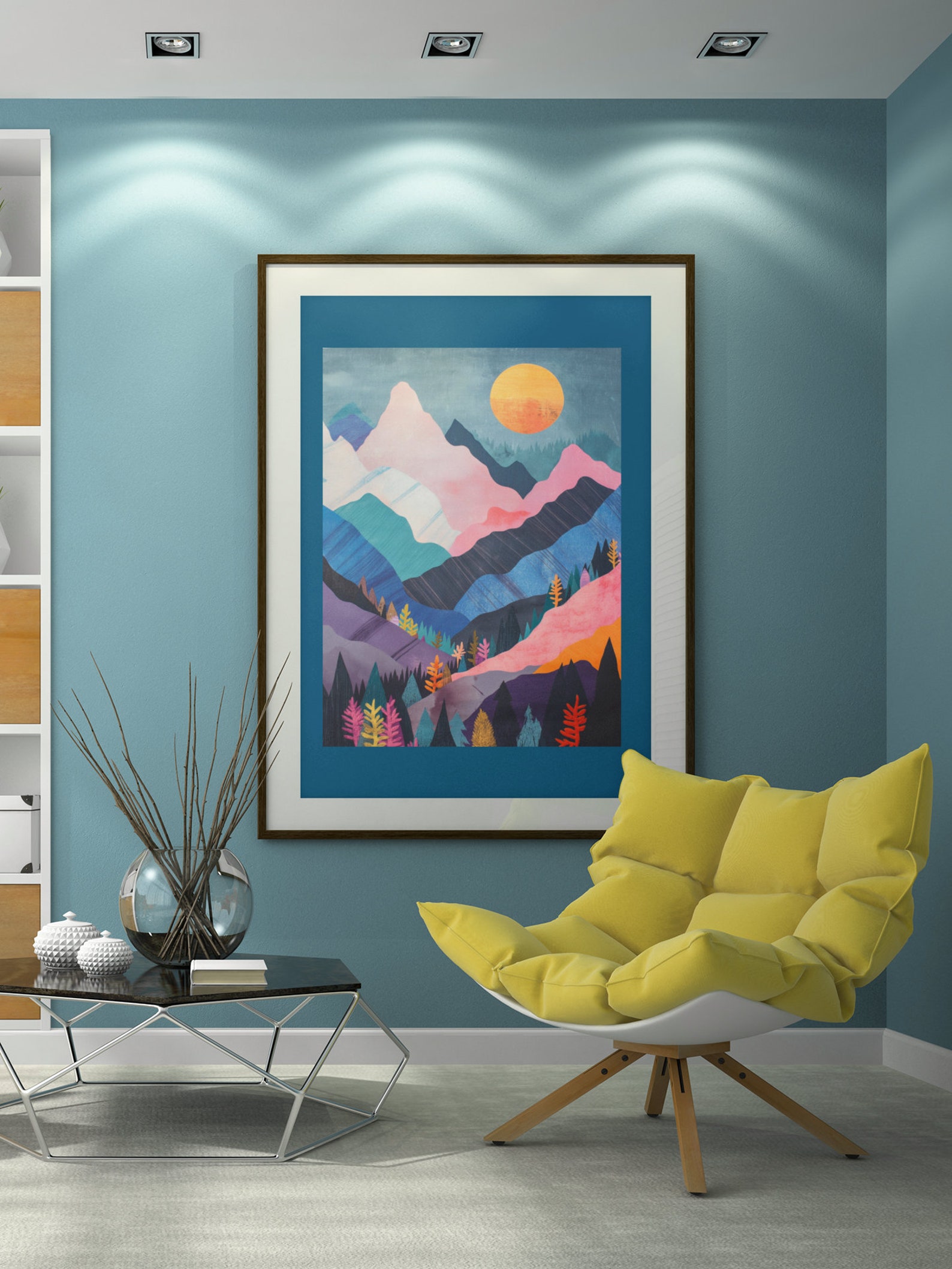 Pastel Colors Print Whimsical Mary Blair Style Art Soft Palette Art ...