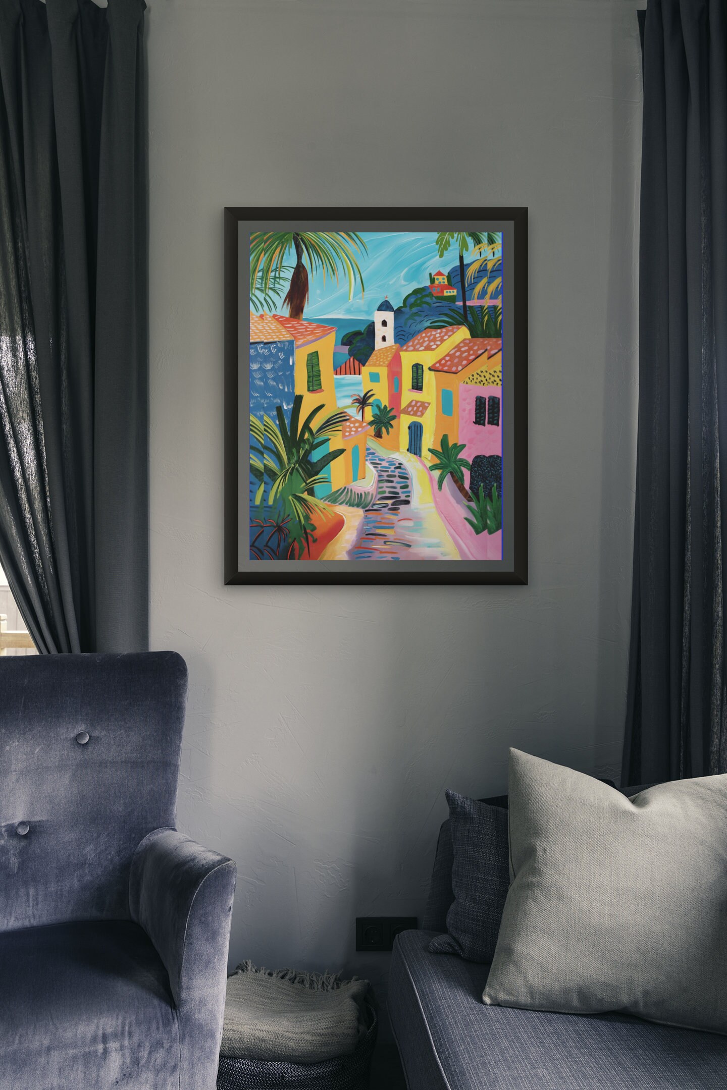 Abstract French Homes a La Matisse Art Chez Matisse Print French Whimsy ...