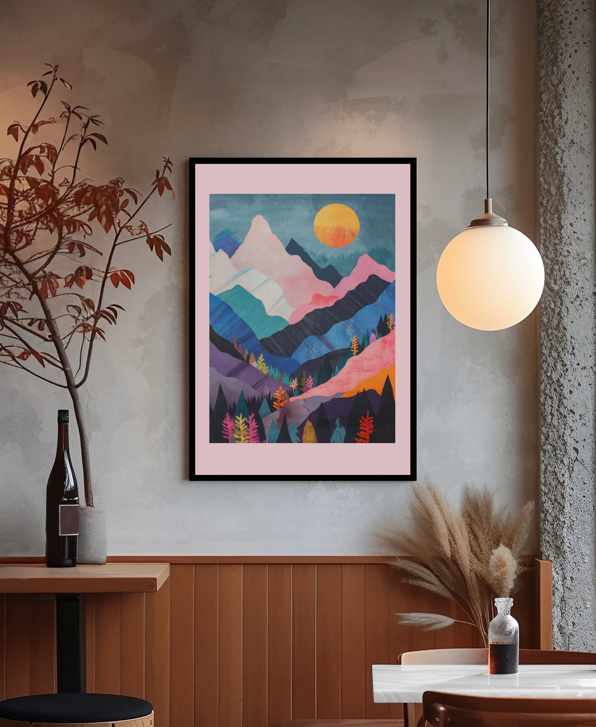 Pastel Colors Print Whimsical Mary Blair Style Art Soft Palette Art ...