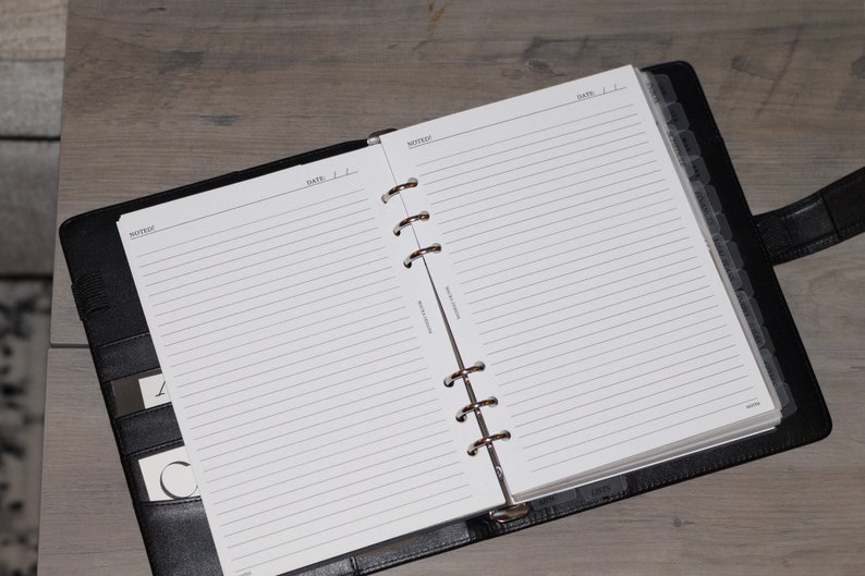 Letter Size Notes Page Printable Planner Insert Personal Size Inserts ...