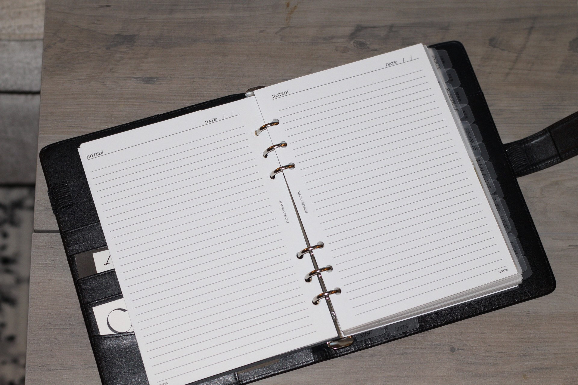 Letter Size Notes Page Printable Planner Insert Personal Size Inserts ...