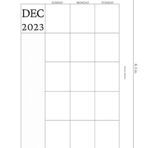 A5 Monthly Calendar Printable Planner Insert Personal Size - Etsy