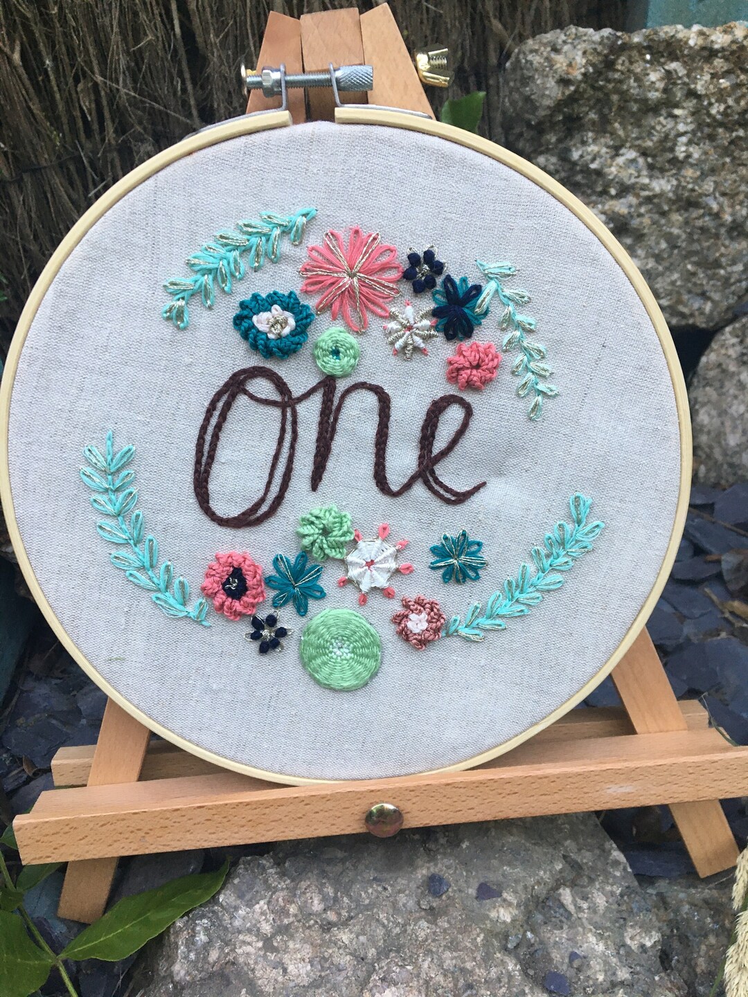 Bespoke Hand Embroidered Table Number - Etsy