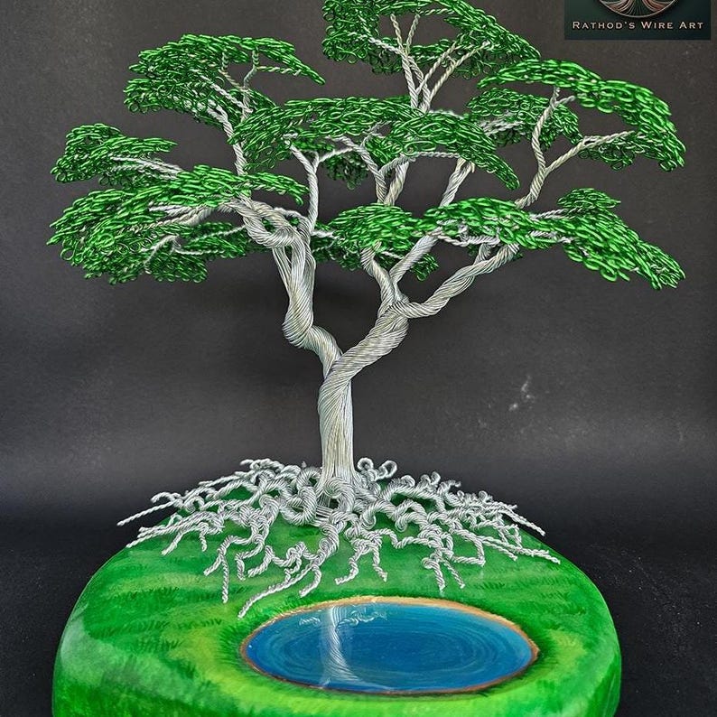 Whimsical Large Wire Tree Sculpture / Unique Handcrafted Wire Tree Art ...