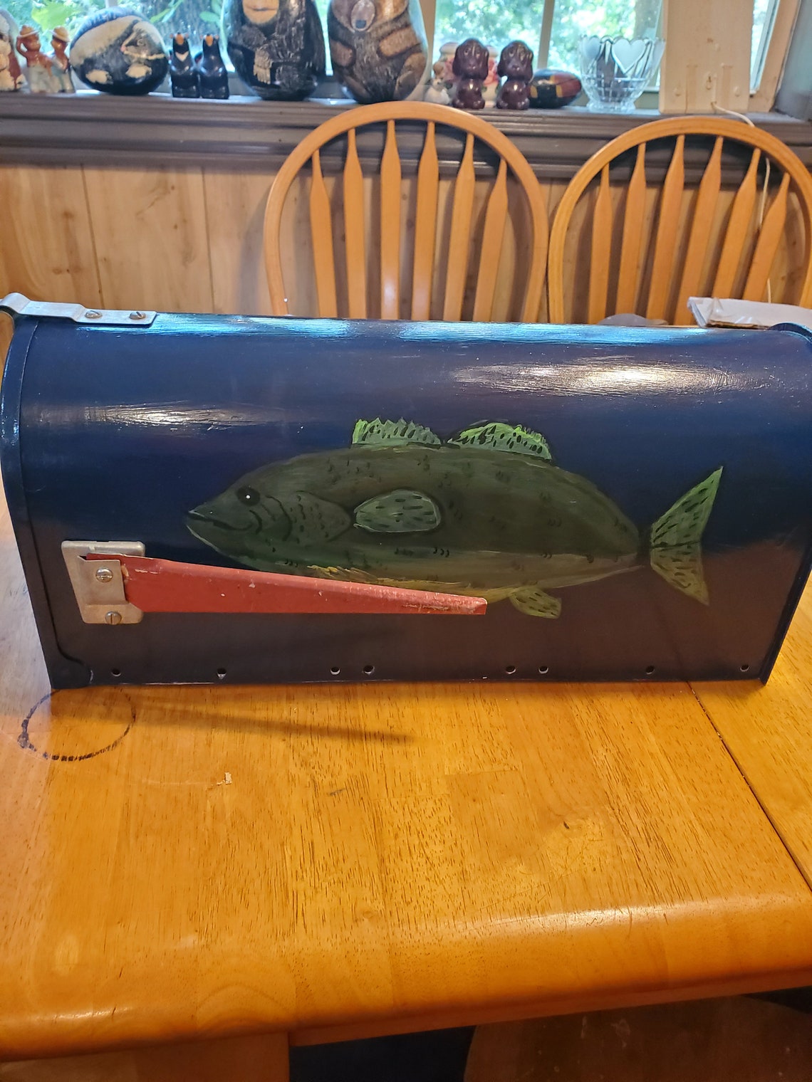 Gone Fishing Hand Painted Rural Mailbox Cabin Lake House Post Mount - Etsy