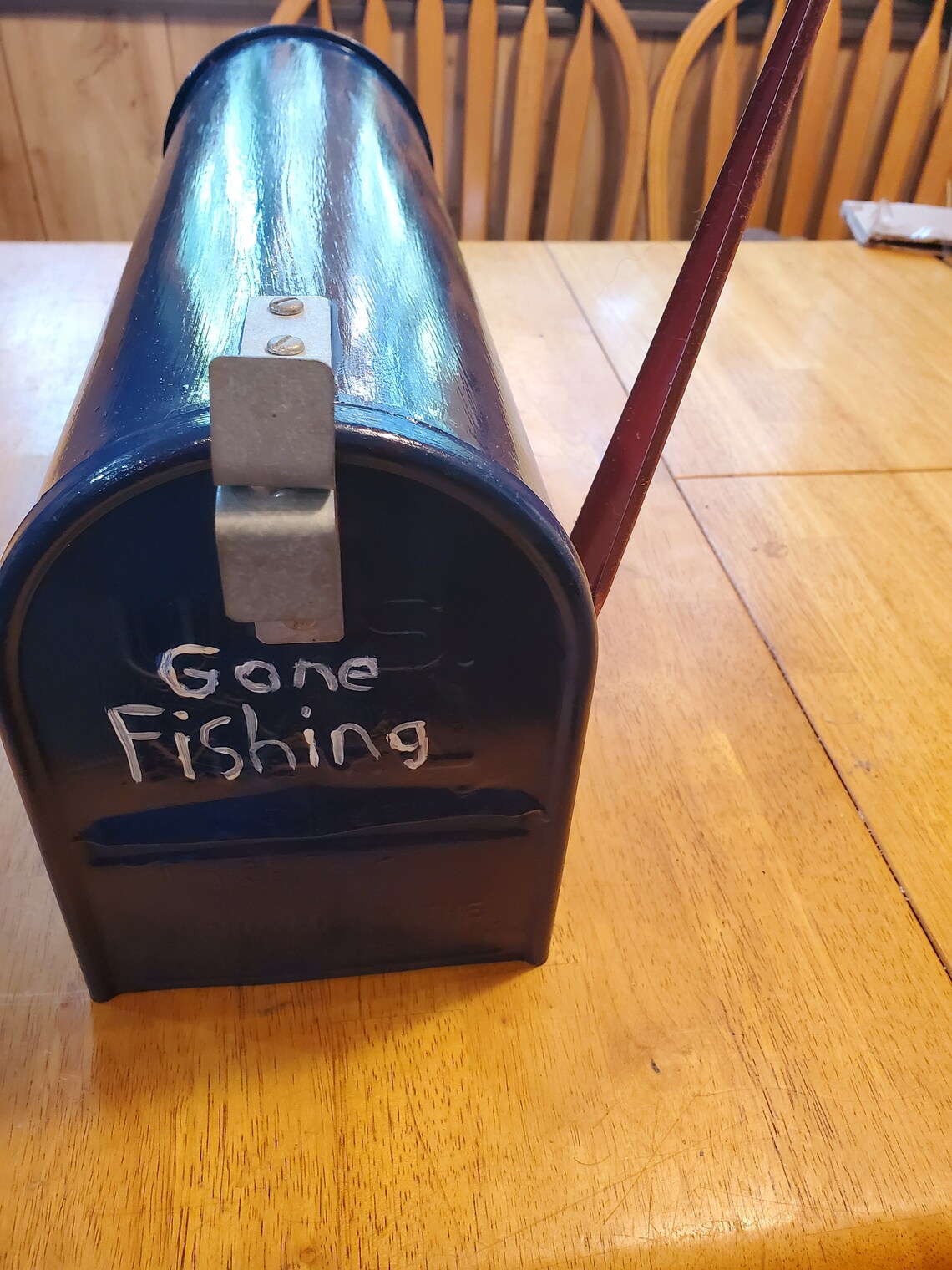 Gone Fishing Hand Painted Rural Mailbox Cabin Lake House Post Mount - Etsy