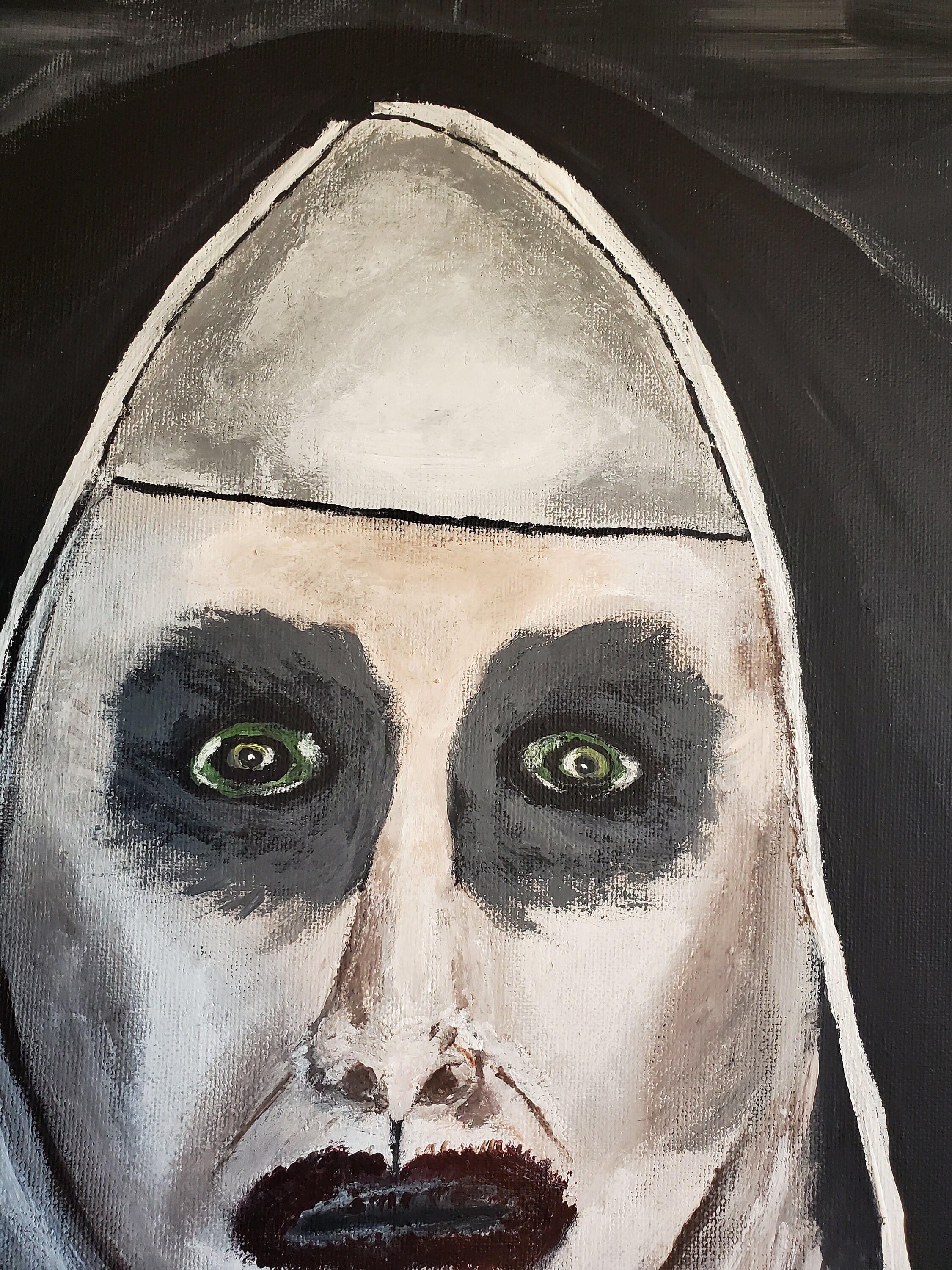 Halloween Prop Hand Painted Acrylic Painting of the Conjuring 2 Nun ...