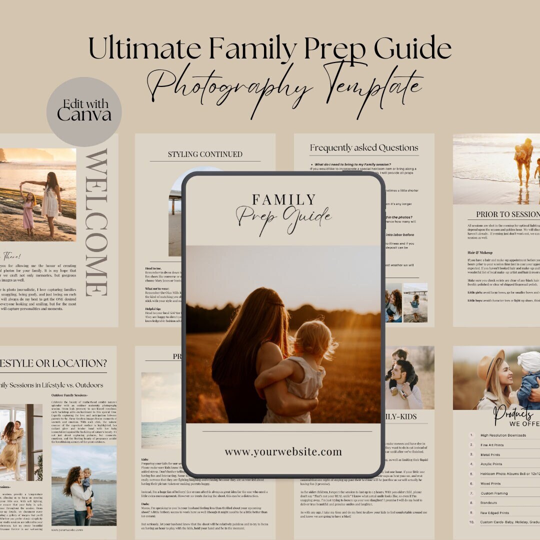 Family Prep Guide- Pre-written Content, Preparation Guide for ...