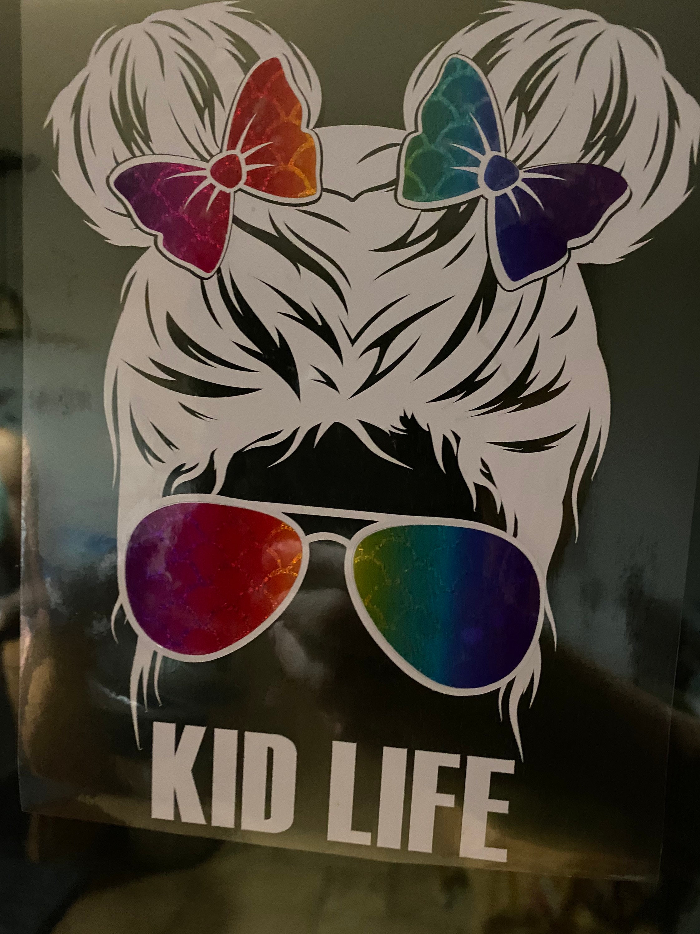 Kid Life Messy Bun Pigtails Decal Sticker Car Sticker - Etsy