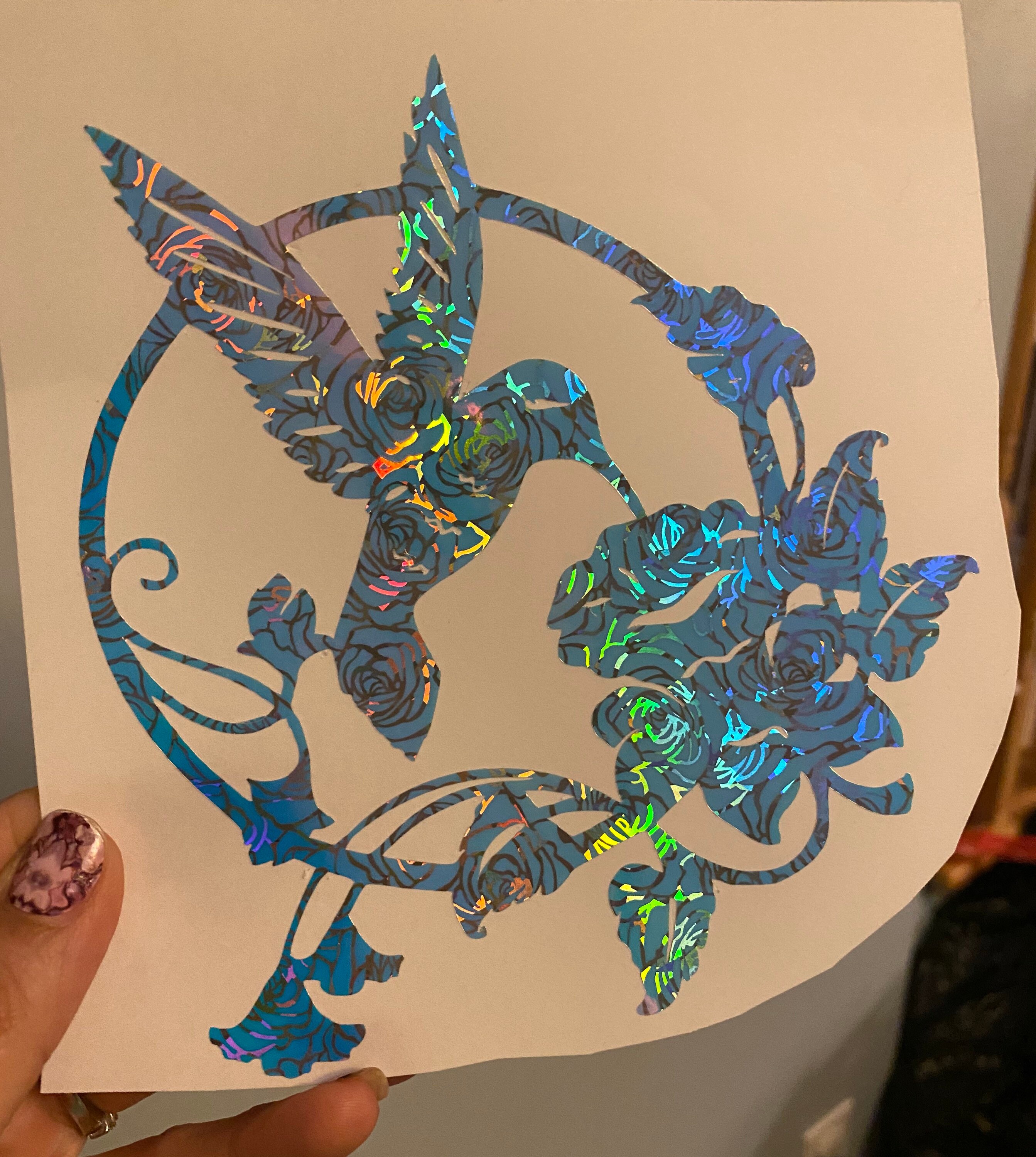 Hummingbird Flower Decal Sticker Car Decal Tumbler Decal - Etsy