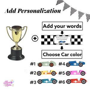 Race Car Birthday Trophy Favor (1ct)- Race Car Birthday Party Favors ...