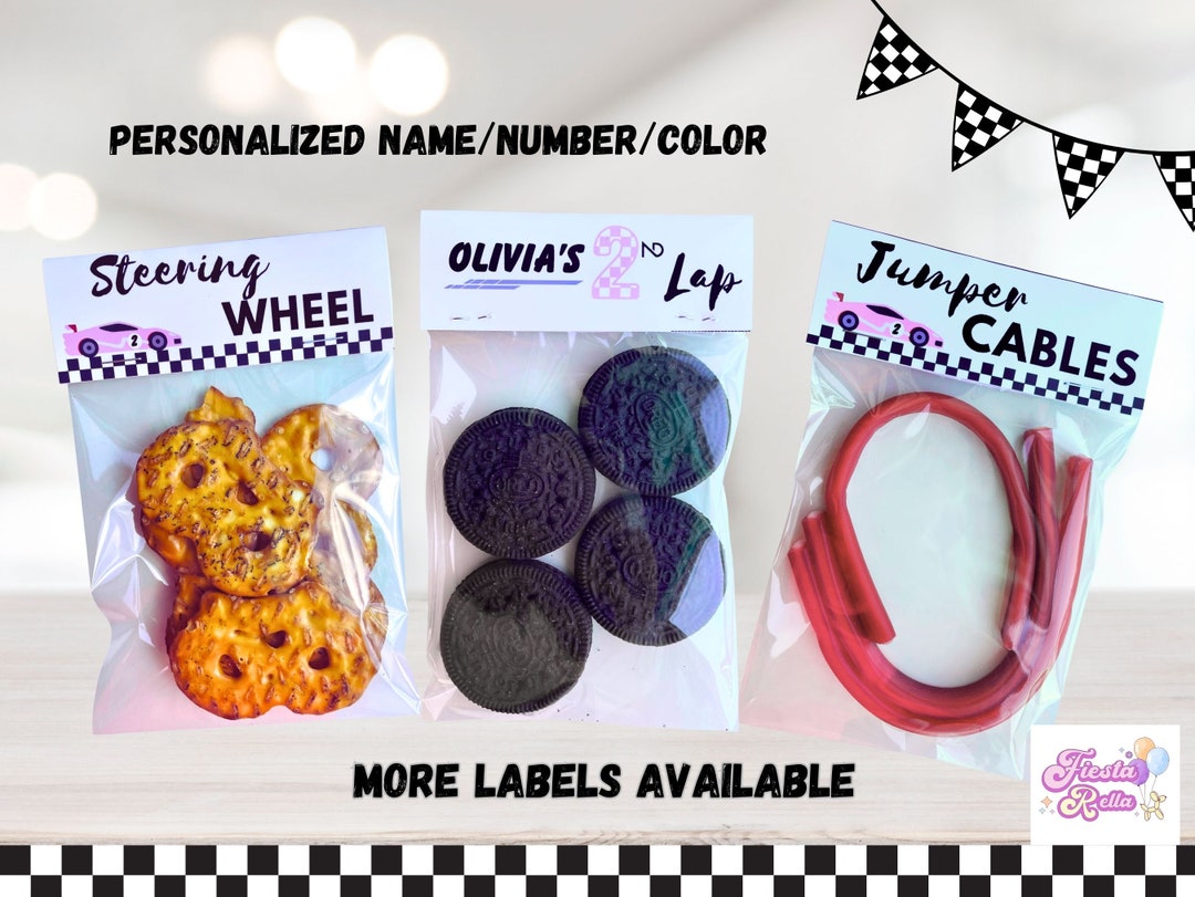 Girl Race Car Birthday Party Favors - Girl Fast One Birthday- Two Fast ...