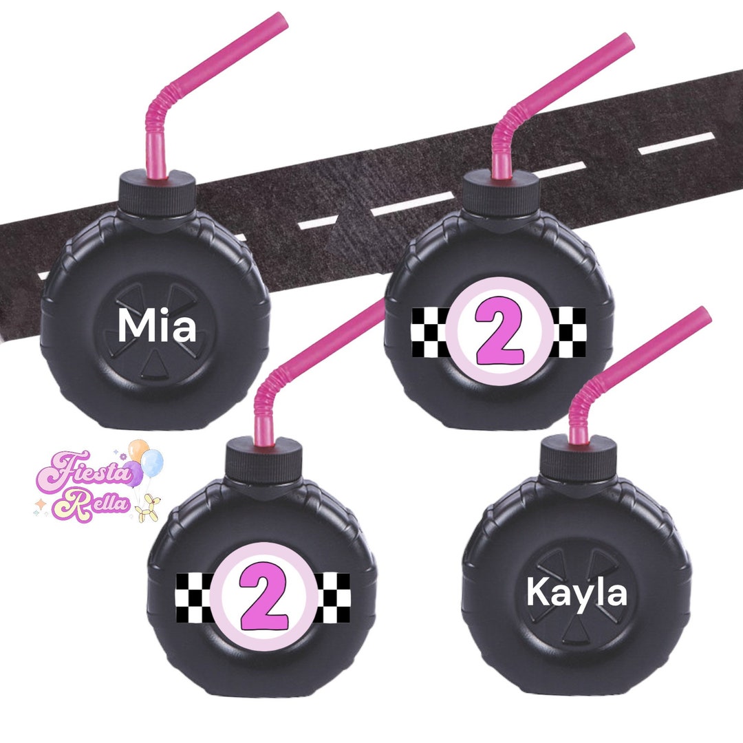 Girl Car Birthday Favor Tire Cups - Girl John Deers Tire Cups - Girl ...