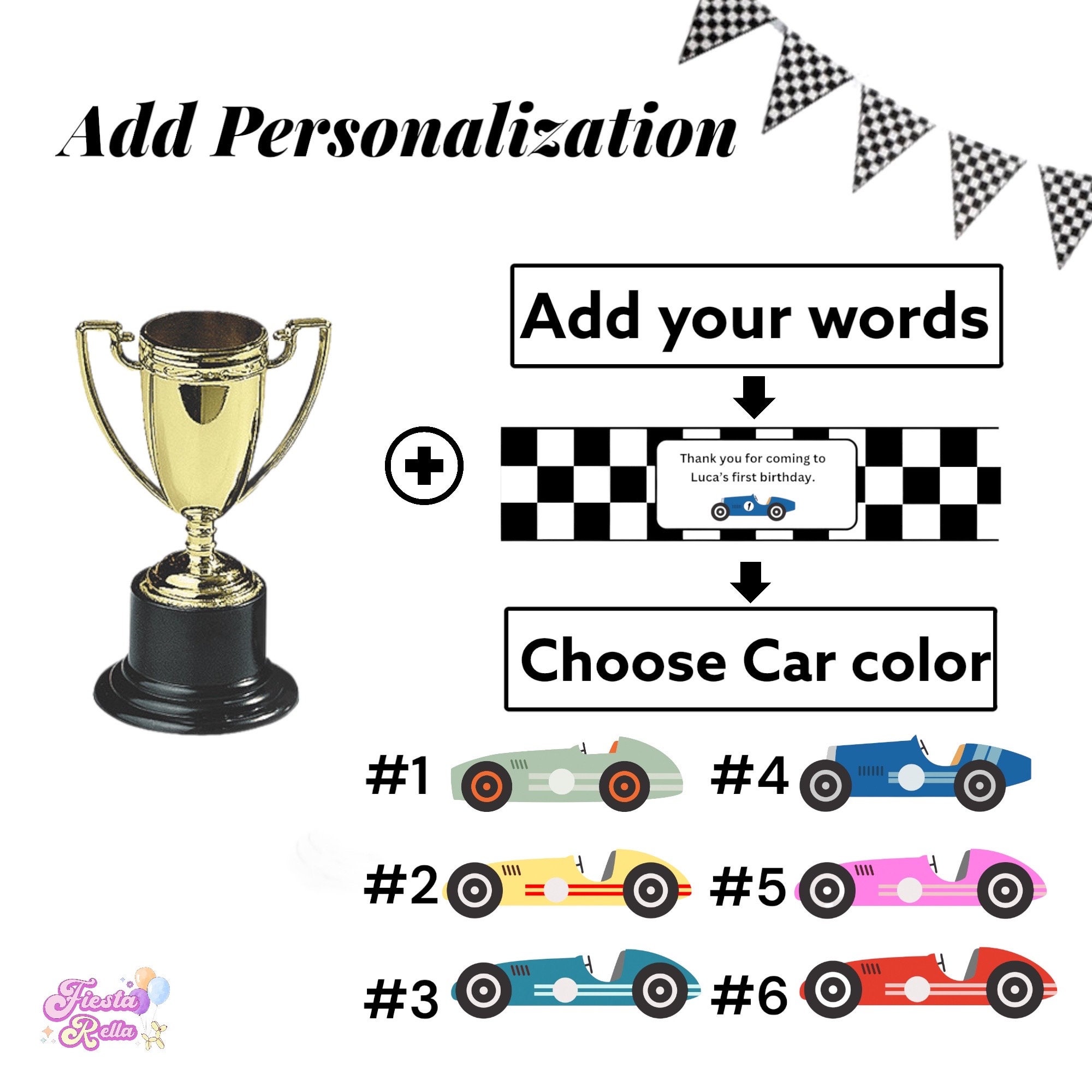 Race Car Birthday Trophy Favor 1ct Race Car Birthday Party - Etsy