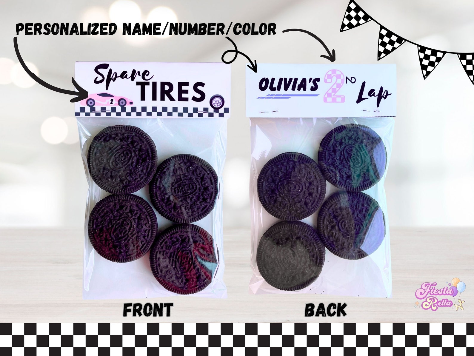 Girl Race Car Birthday Party Favors - Girl Fast One Birthday- Two Fast ...