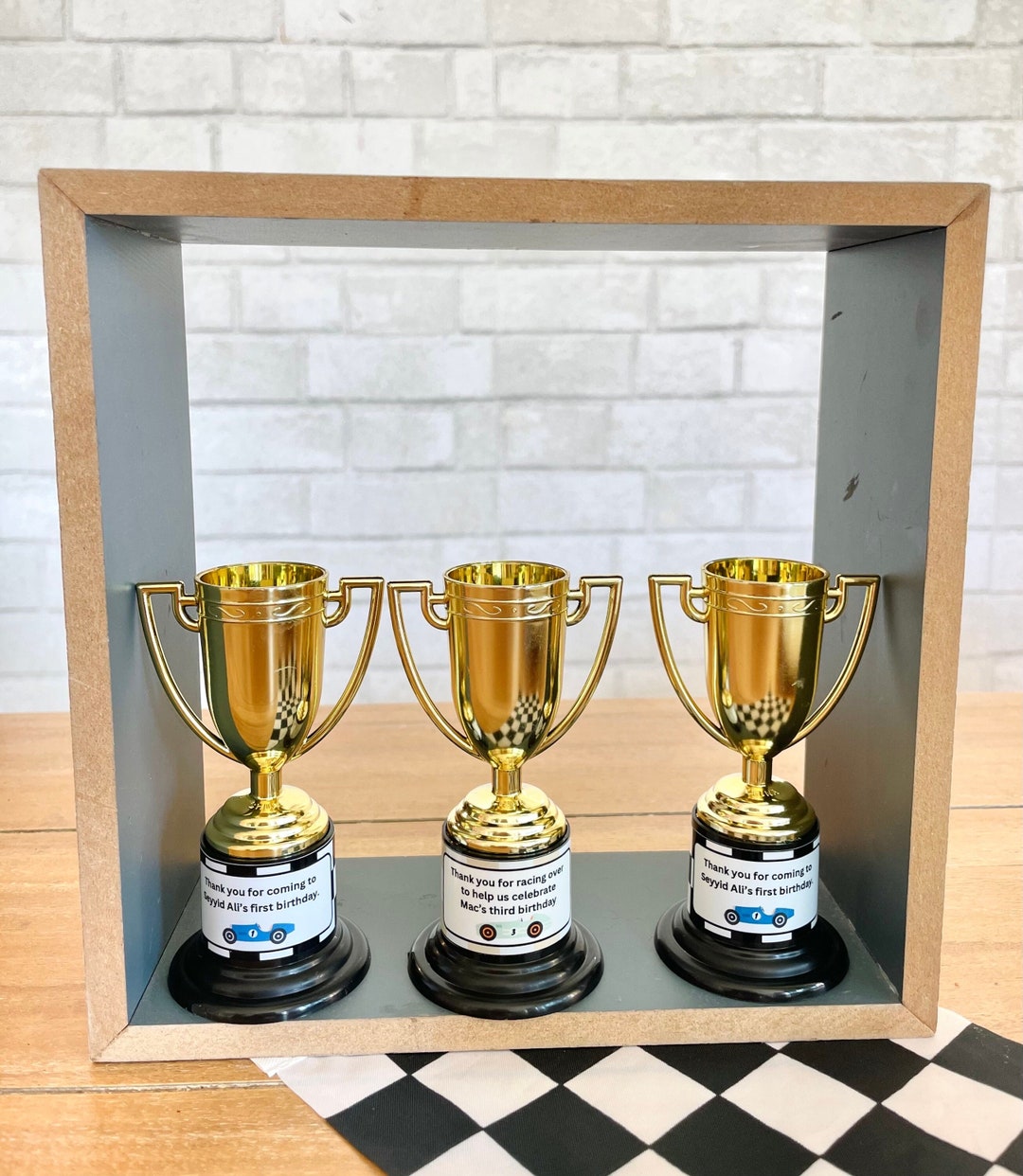 Race Car Birthday Trophy Favor (1ct)- Race Car Birthday Party Favors ...