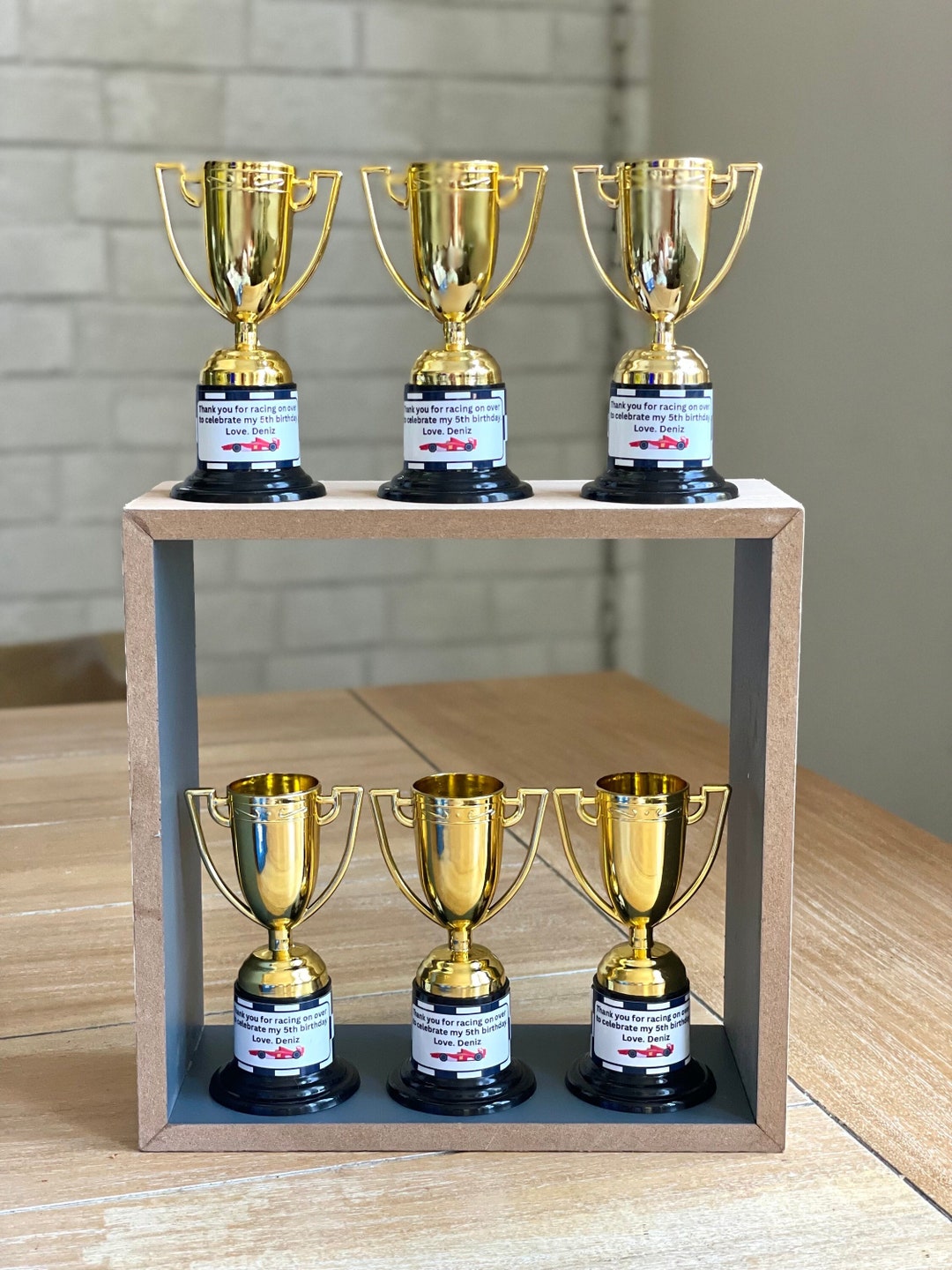 Race Car Birthday Trophy Favor 1ct Race Car Birthday Party - Etsy