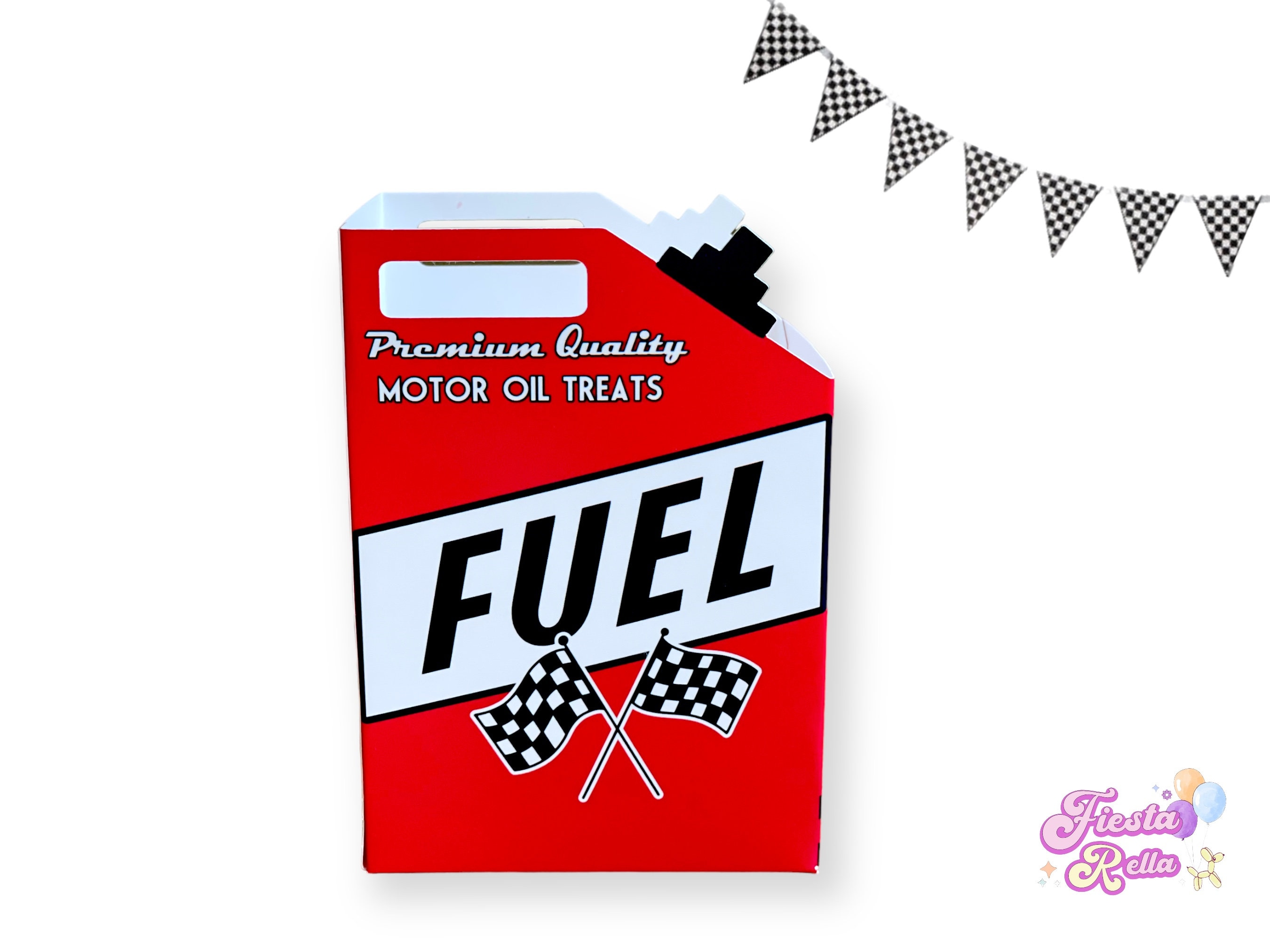 Party Favor Boxes Pack Of 12 - Race Car Fuel Can Popcorn Boxes - Go ...