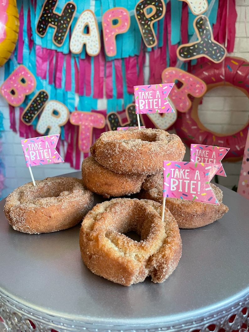 Donut Happy Birthday Banner Donut Grow up Birthday Party - Etsy