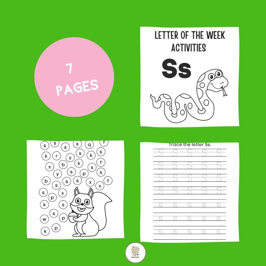 Alphabet Worksheets | Ss Letter of the Week | 7 Learning Pages for Kids ...
