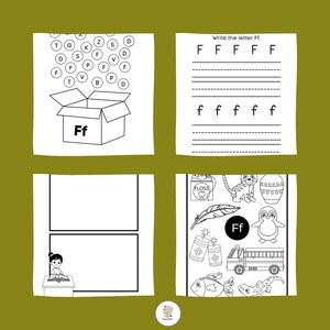 Alphabet Worksheets Ff Letter of the Week Learning Pages - Etsy