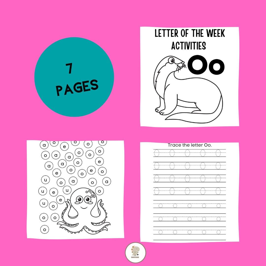 Alphabet Worksheets | Oo Letter of the Week | Learning Pages for Kids ...