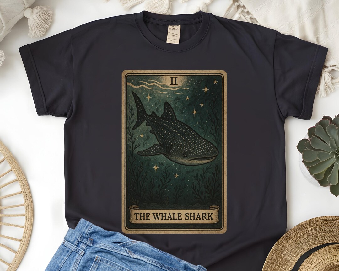 Tarot Card Shirt-the Whale Shark, Witchy Clothing for Animal Lovers ...