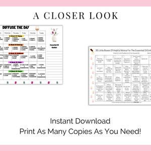 Diffuser Blends Calendar | Diffusing Calendar | Printable Download ...