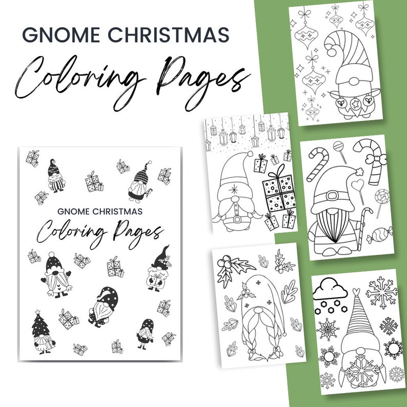 Gnome Coloring Page | Instant Download | Kids Coloring Pages | Gnome ...