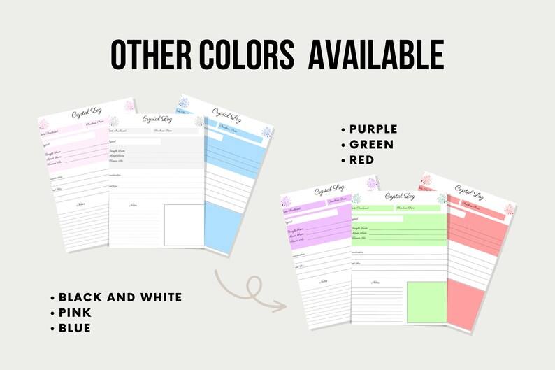 Crystal Inventory Worksheet, Inventory, Inventory Tracker, Crystal Wish ...