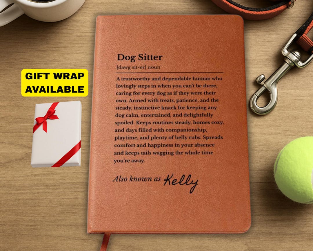 Custom Dog Sitter Definition Journal, Best Dog Sitter Gift, Pet Sitter ...