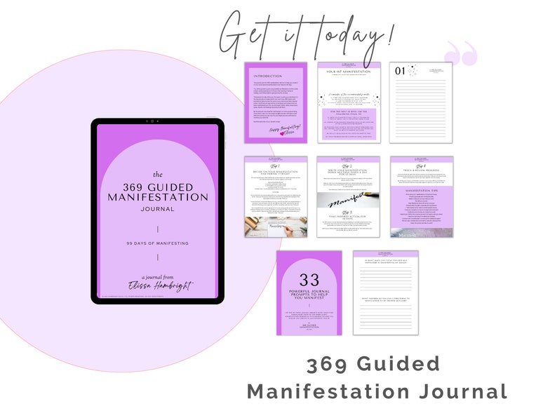 369 Manifestation Method Printable Pdf | Manifesting Journal ...
