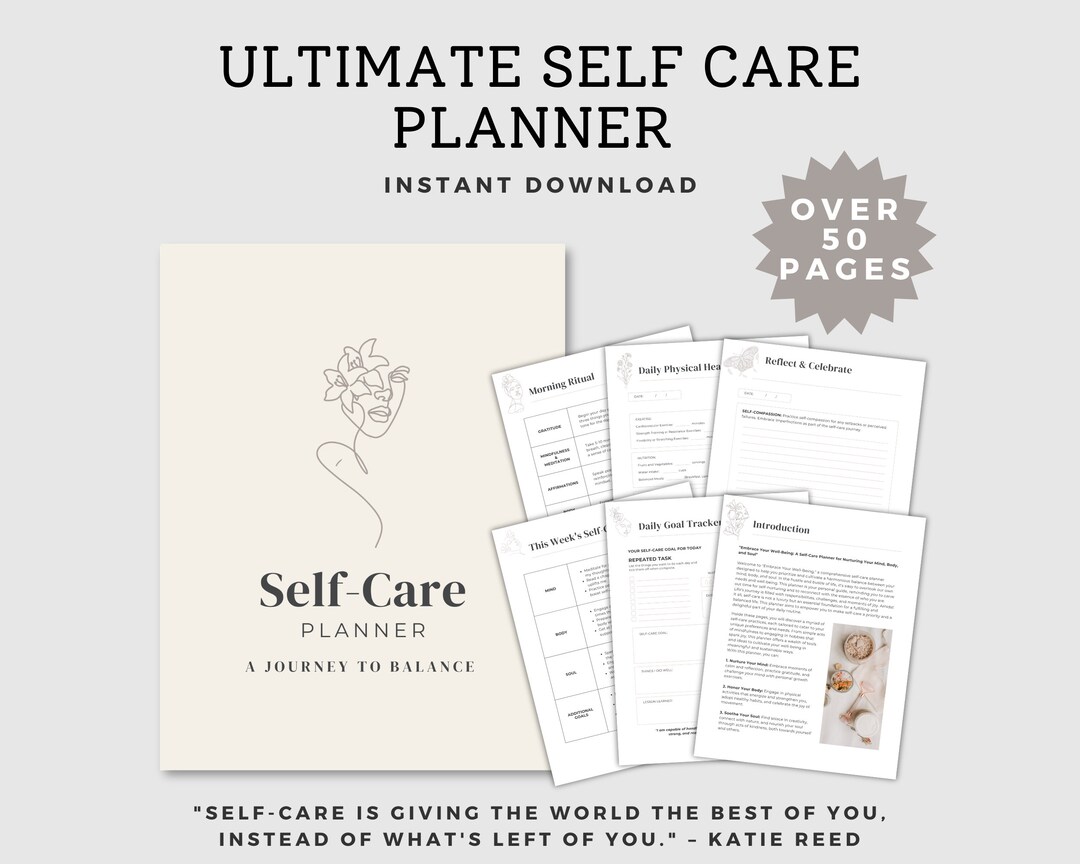 Self Care Planner | Self Love Journal | Self Help Planner | Self Care ...