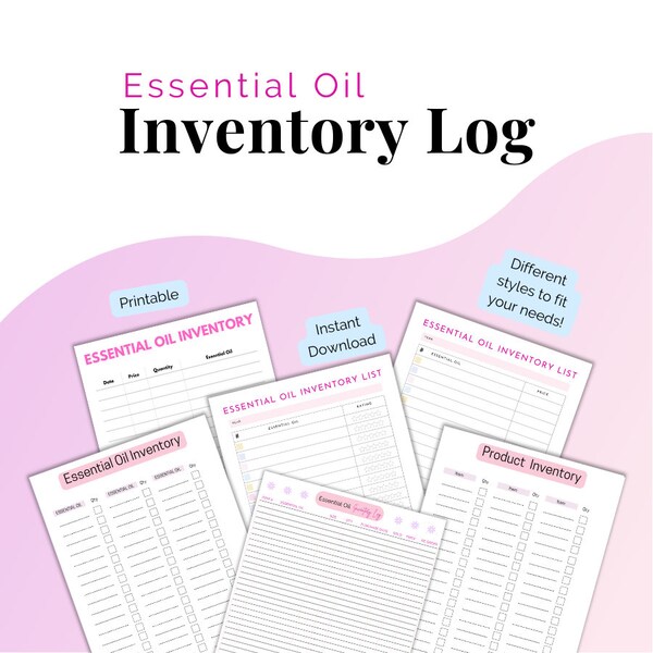 Essential Oil Inventory - Etsy