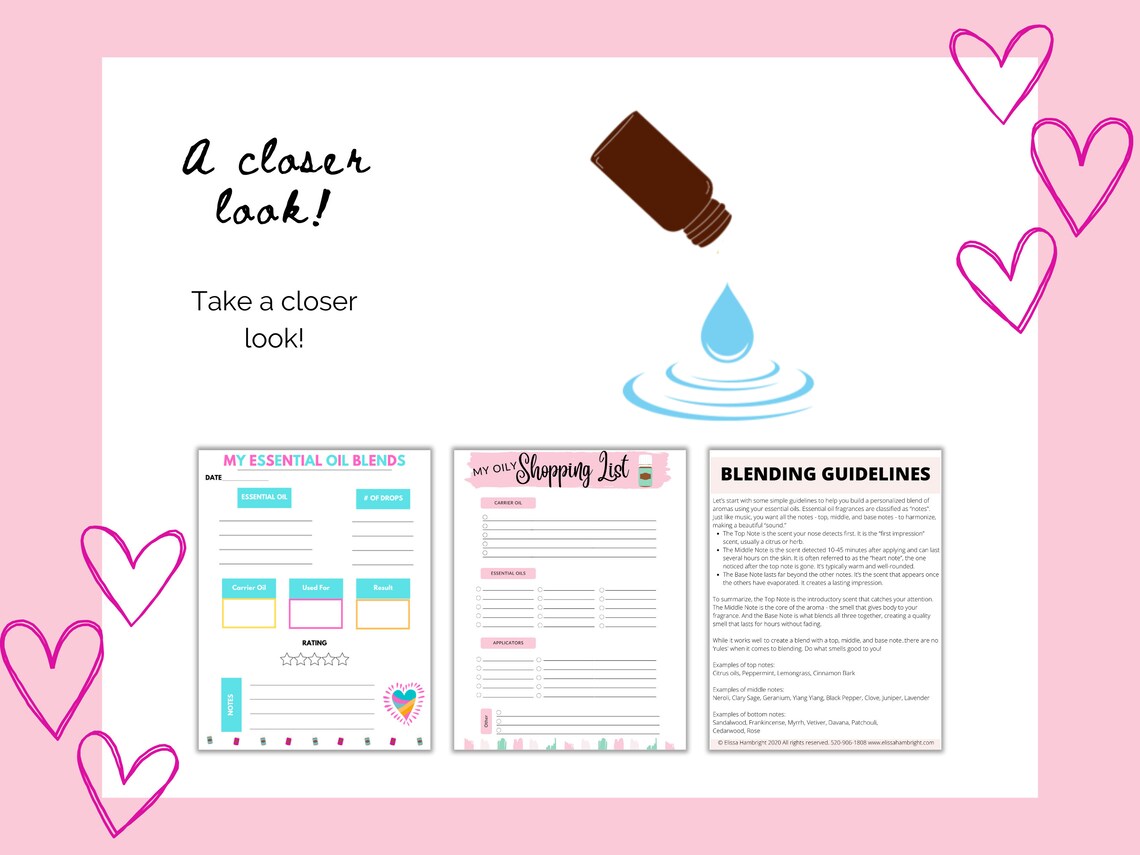 Printable Essential Oil Recipe Page | Essential Oil Printable ...