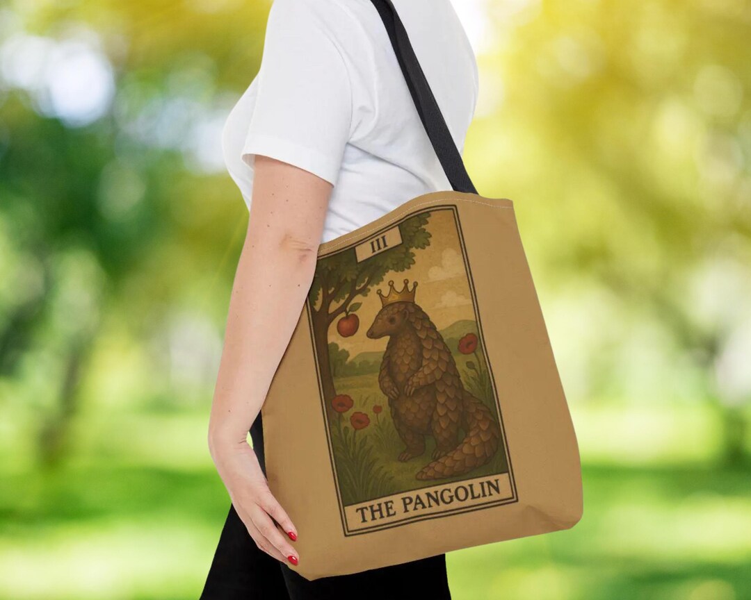 Pangolin Tarot Card Tote Bag – Witchy Book Tote Bag for Tarot Lovers ...