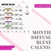 Diffuser Blends Calendar | Diffusing Calendar | Printable Download ...