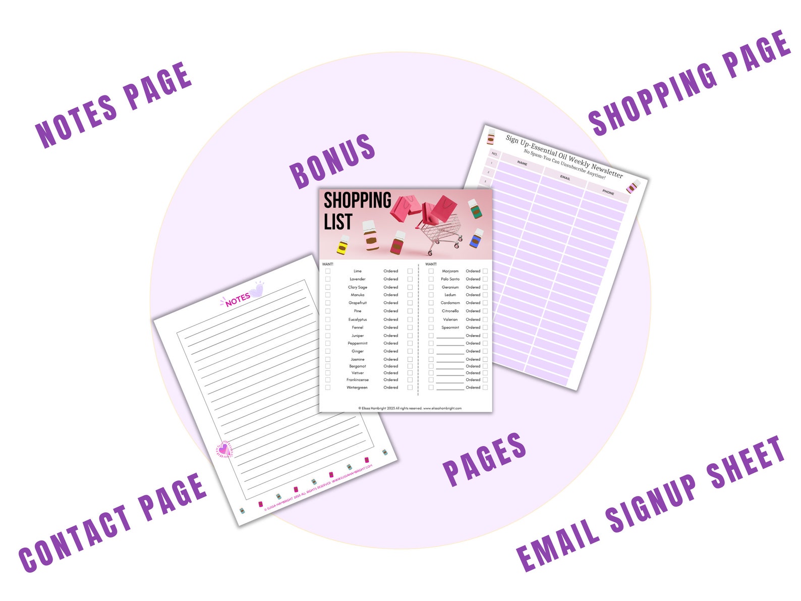Bingo Game | Essential Oils | Printable Party Game | Digital Download ...