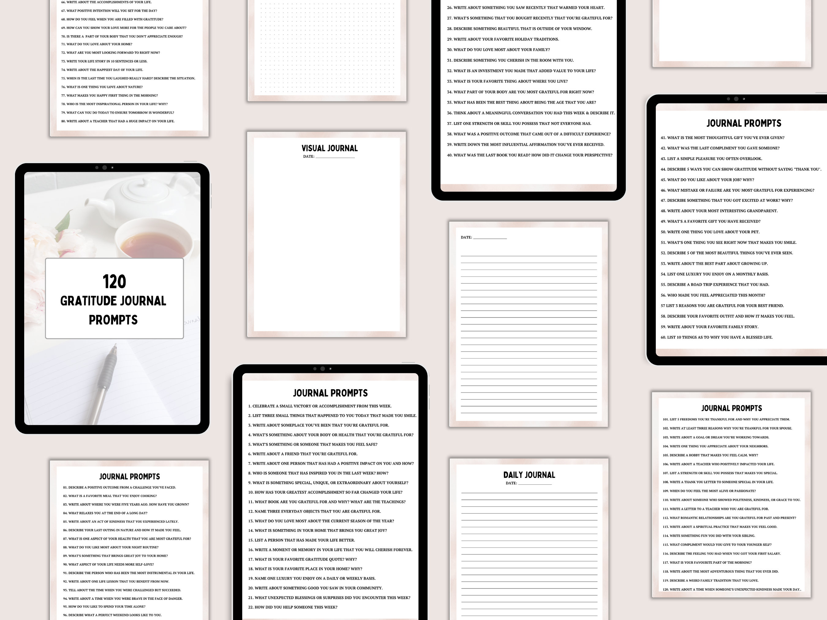 Gratitude Journal Prompts | Prompt Guide | Writing Prompts | Positivity ...