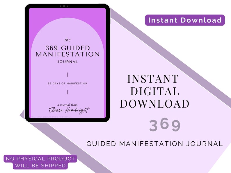 369 Manifestation Method Printable Pdf | Manifesting Journal ...