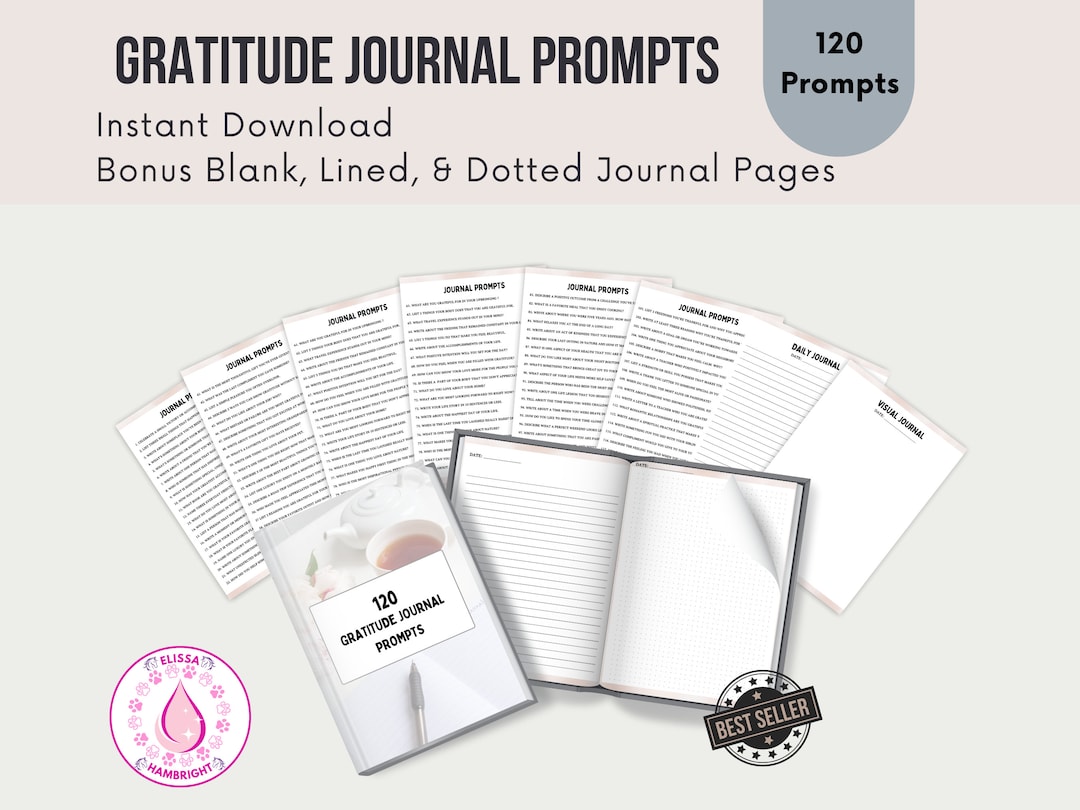 Gratitude Journal Prompts | Prompt Guide | Writing Prompts | Positivity ...